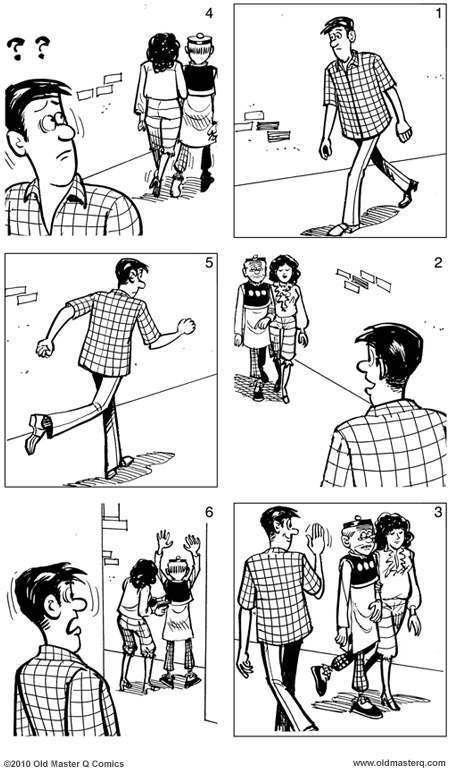 Strip #1876 高手(勿用) A Robbery - Old Master Q Comics [老夫子]