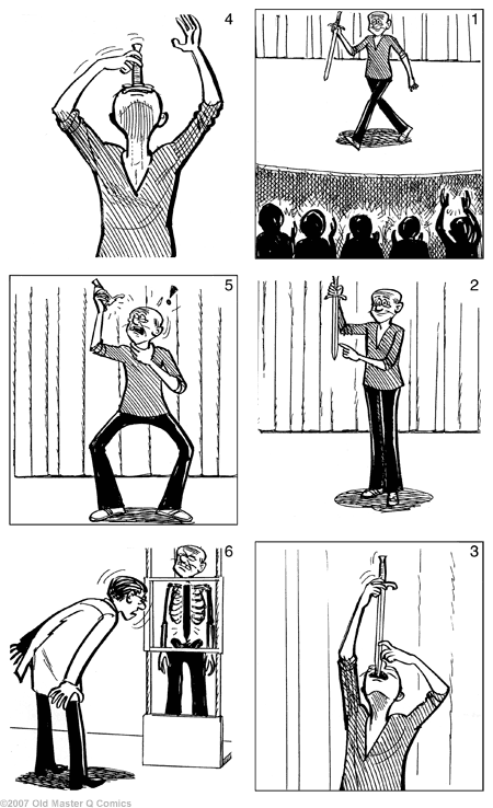 Strip #1773 危險表演 A dangerous performance - Old Master Q Comics [老夫子]